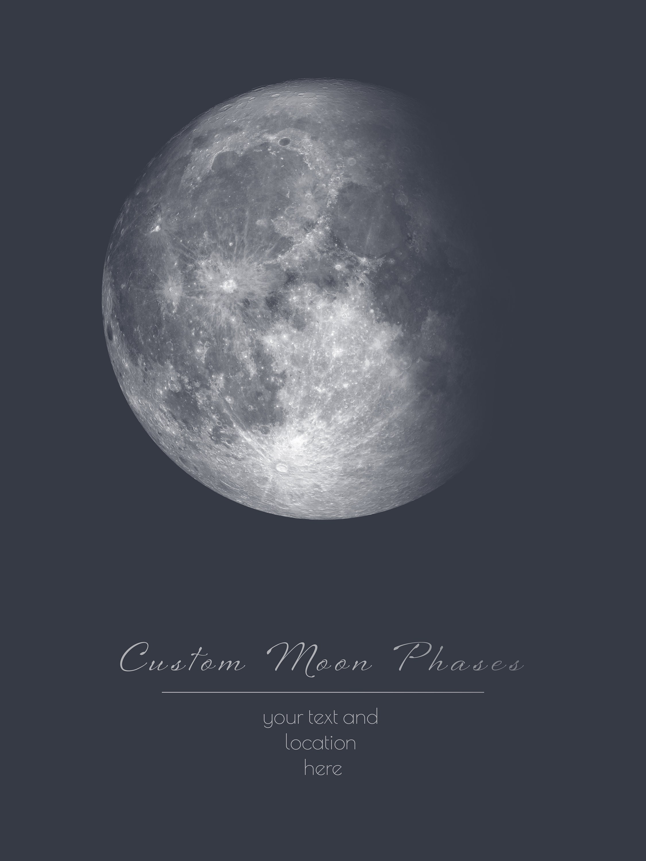 Custom Moon Phase Poster Printable Files High Resolution - Etsy Australia