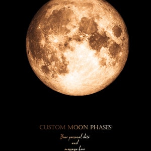 Moon Phase Custom Print,printable Files, Personalized Moon Phase Print ...