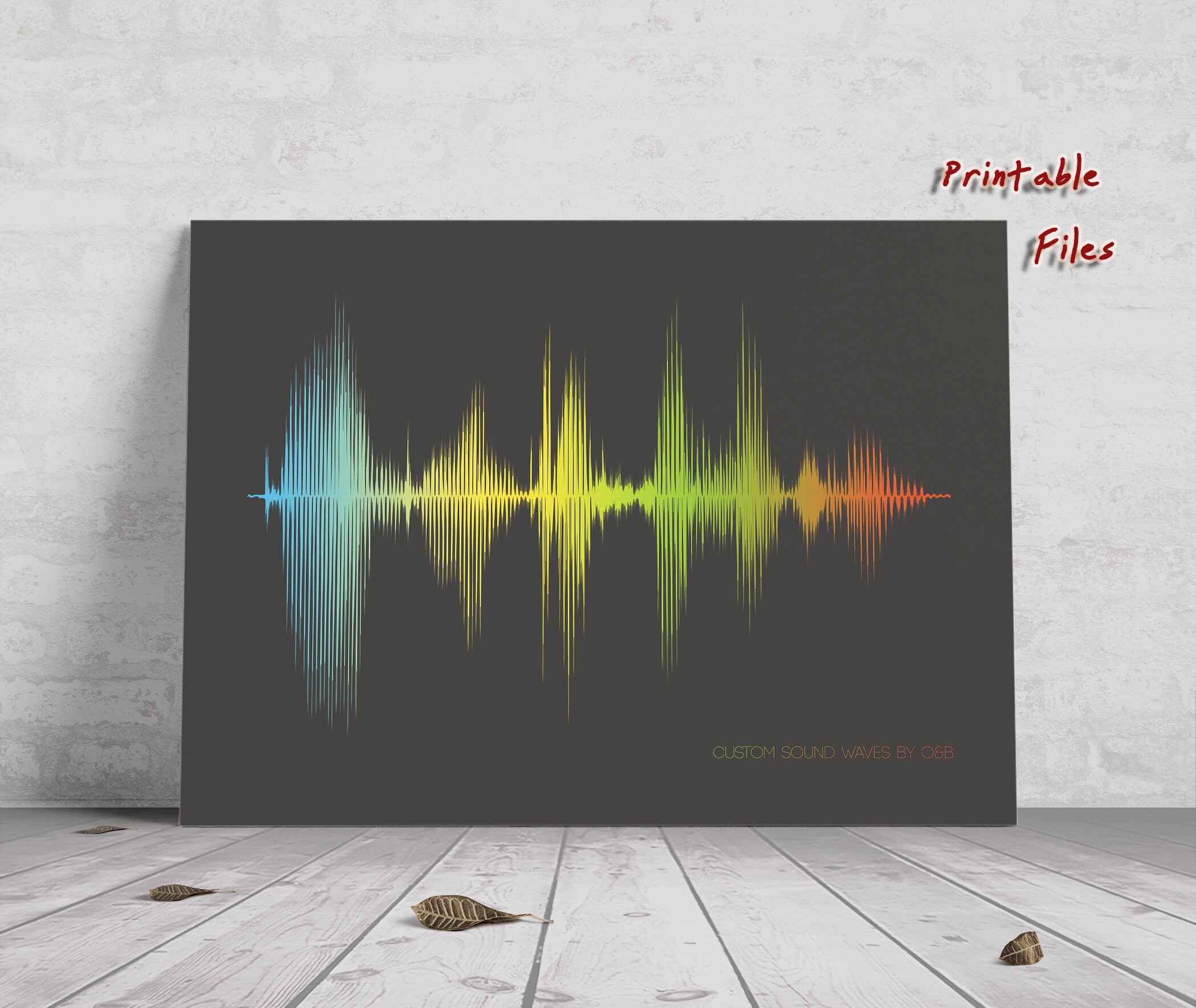 Sound Wave Custom Sound Wave Print Printable Files Personal - Etsy