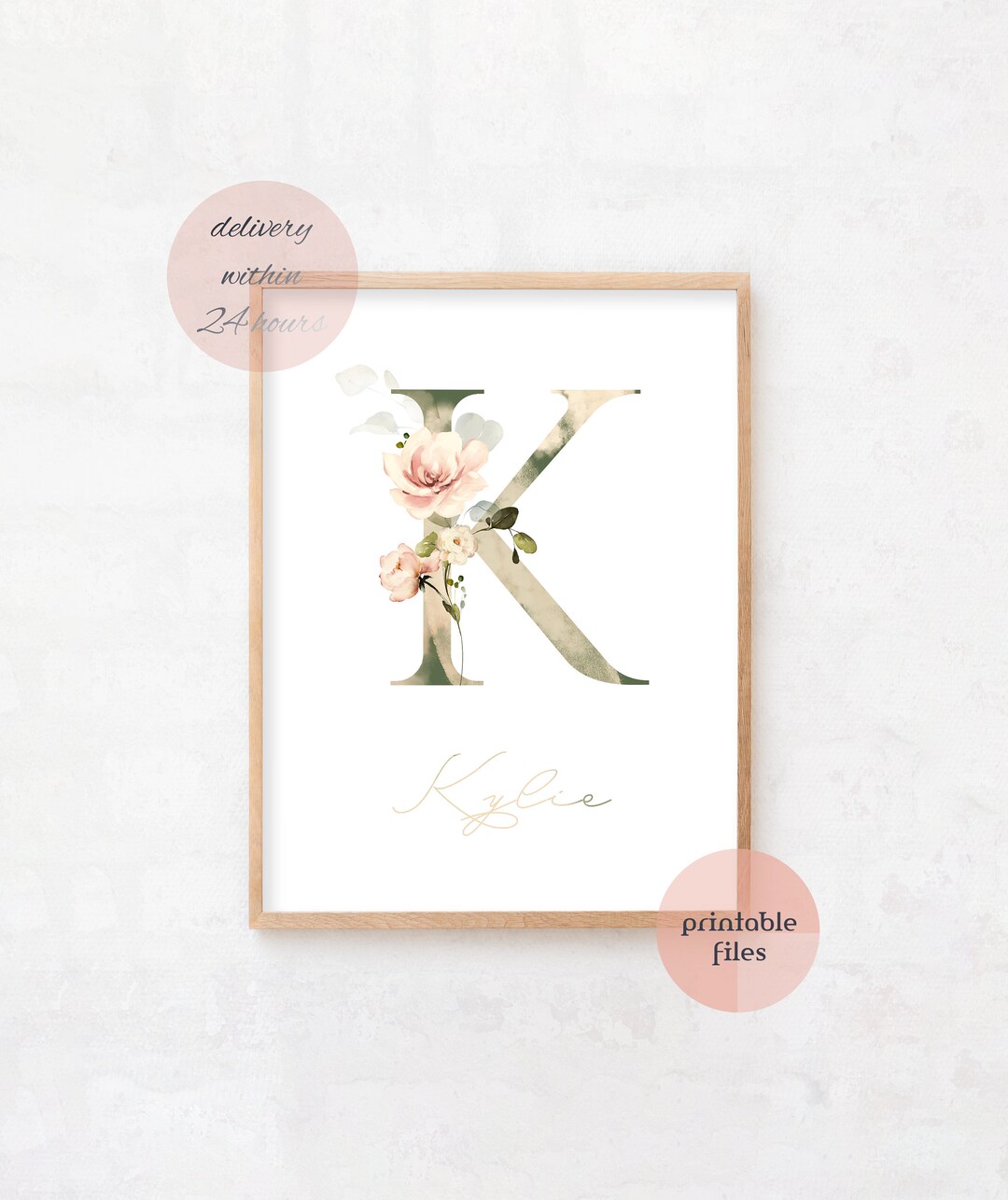 Nursery Name Poster Digital Printable Poster Personalised - Etsy