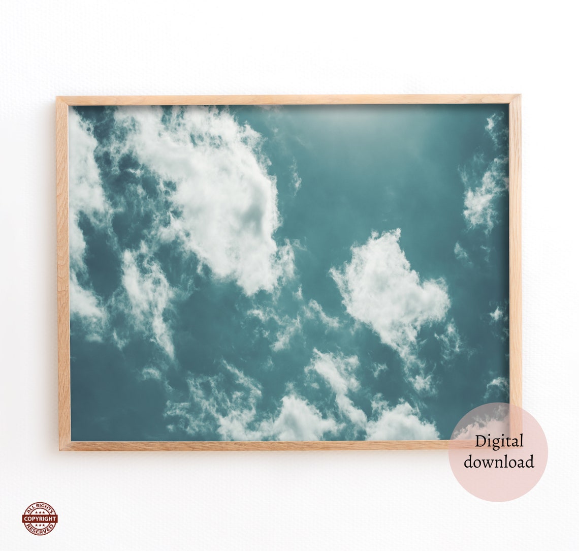 Clouds Clouds Poster Printable Files Moody Wall Decor | Etsy
