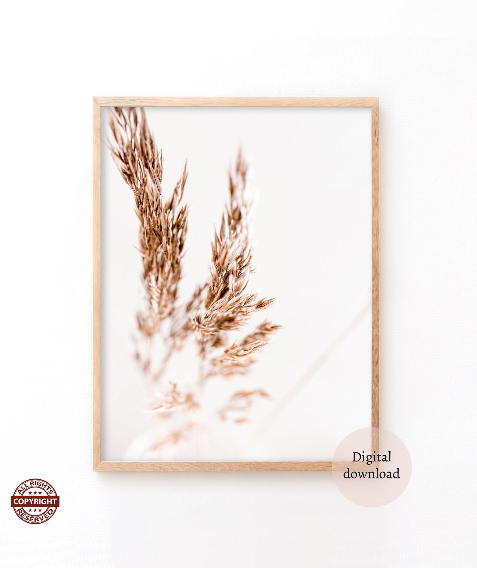 Dry Grass Print Desert Grass Printable Poster Creamy Wall | Etsy