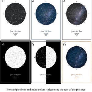 Custom Star Map, Star Map Printable Poster, Sky Map, Sky Coordinates ...