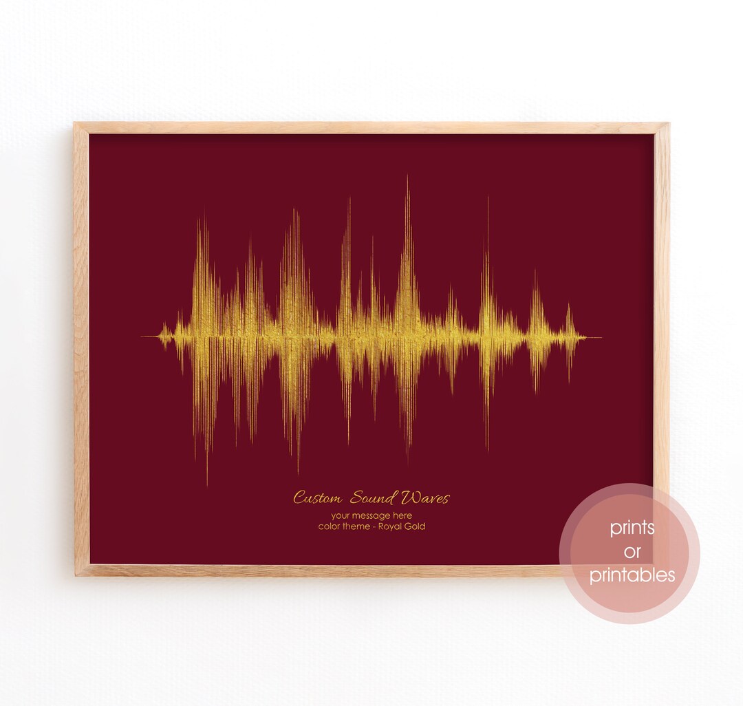 Sound Wave Art, Personalise Soundwave Art Print, Custom Wall Art ...