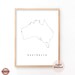 Australia Australia Map Minimal Map Printable Files - Etsy