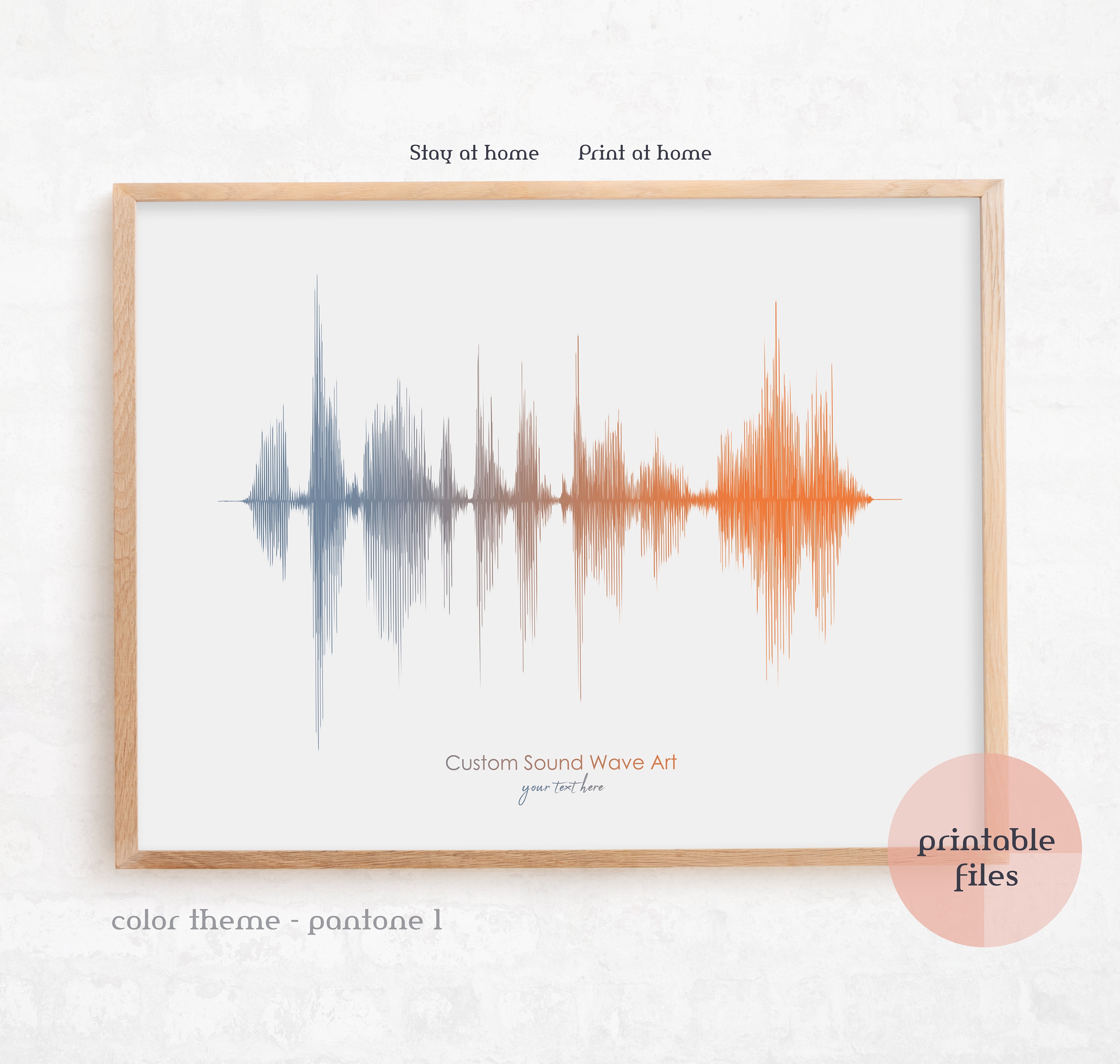 Custom Print Custom Sound Wave Print Pintable Files Modern - Etsy