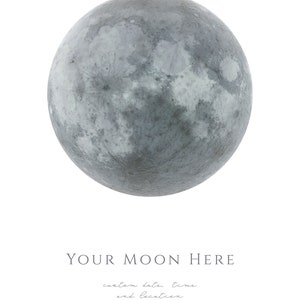 Personalised Moon Phase Poster High Resolution Printable - Etsy