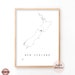New Zealand, New Zealand, Minimal Map, Printable Files, Minimalistic ...