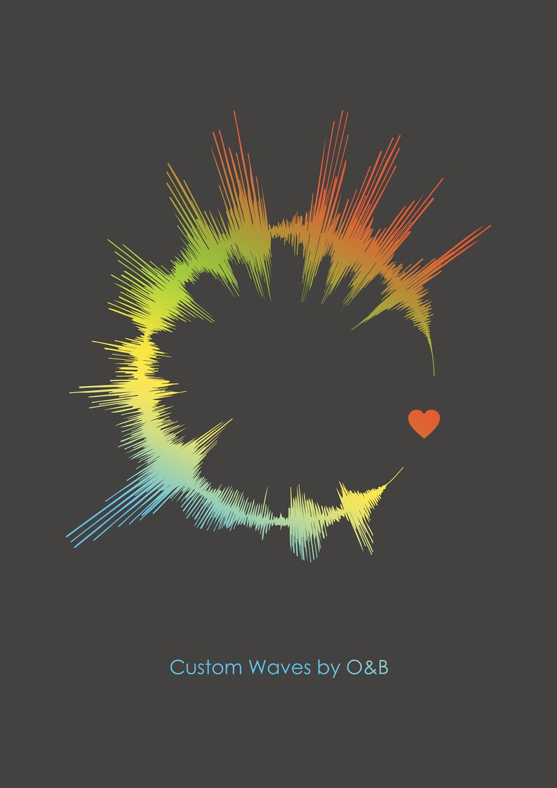 Sound Wave Custom Sound Wave Print Printable Files Personal - Etsy