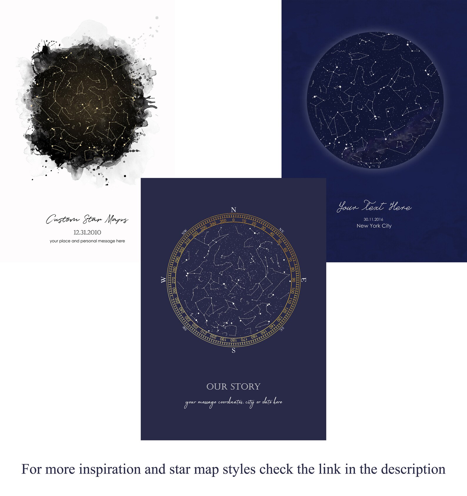 Star Map Custom Star Map Print Printable Files - Etsy
