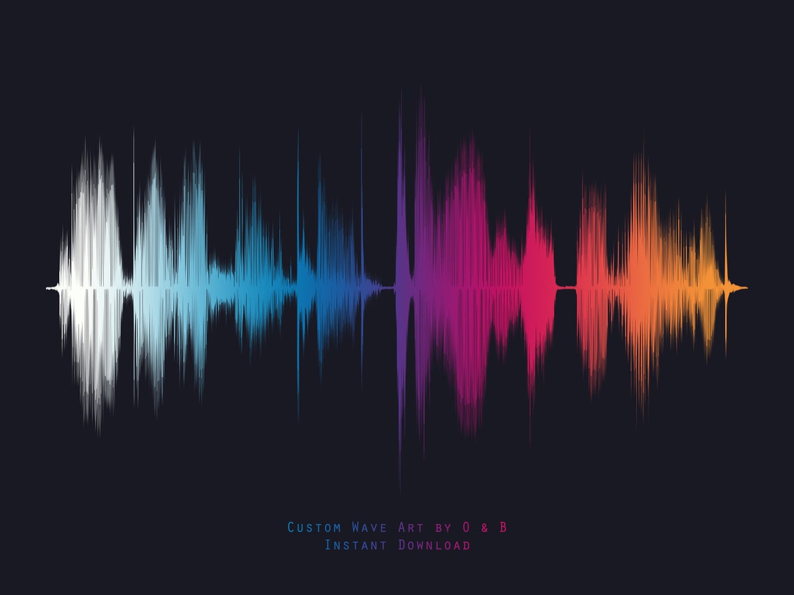 Personalised Sound Wave Art Sound Wave Printable | Etsy