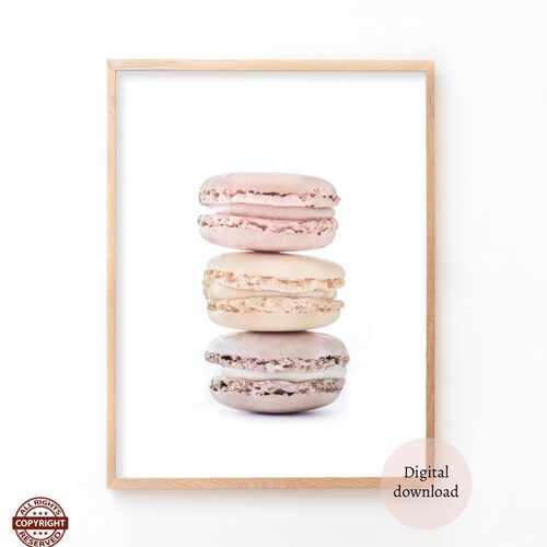 French Macarons Macaron Printable Poster Food Photography - Etsy