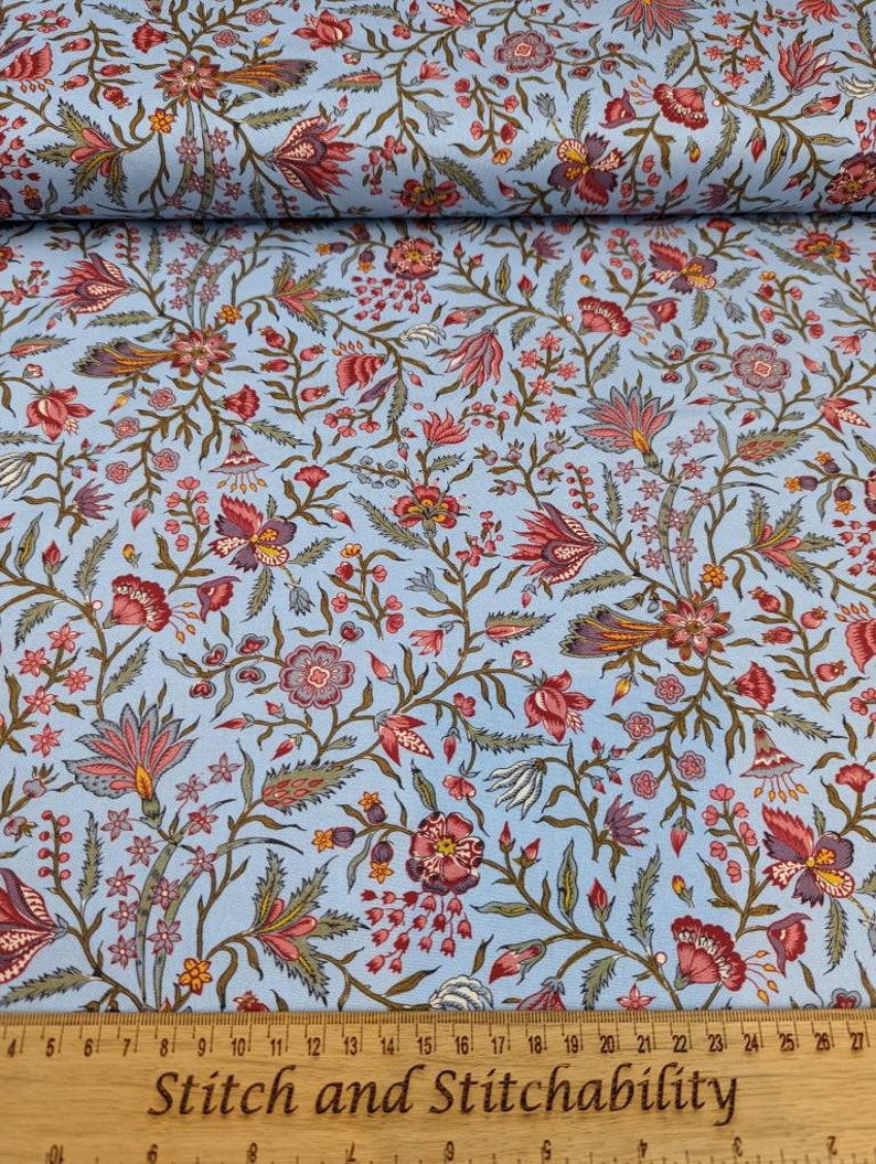 Dutch Heritage Blue 100% Cotton Fabric by the Metre Half | Etsy