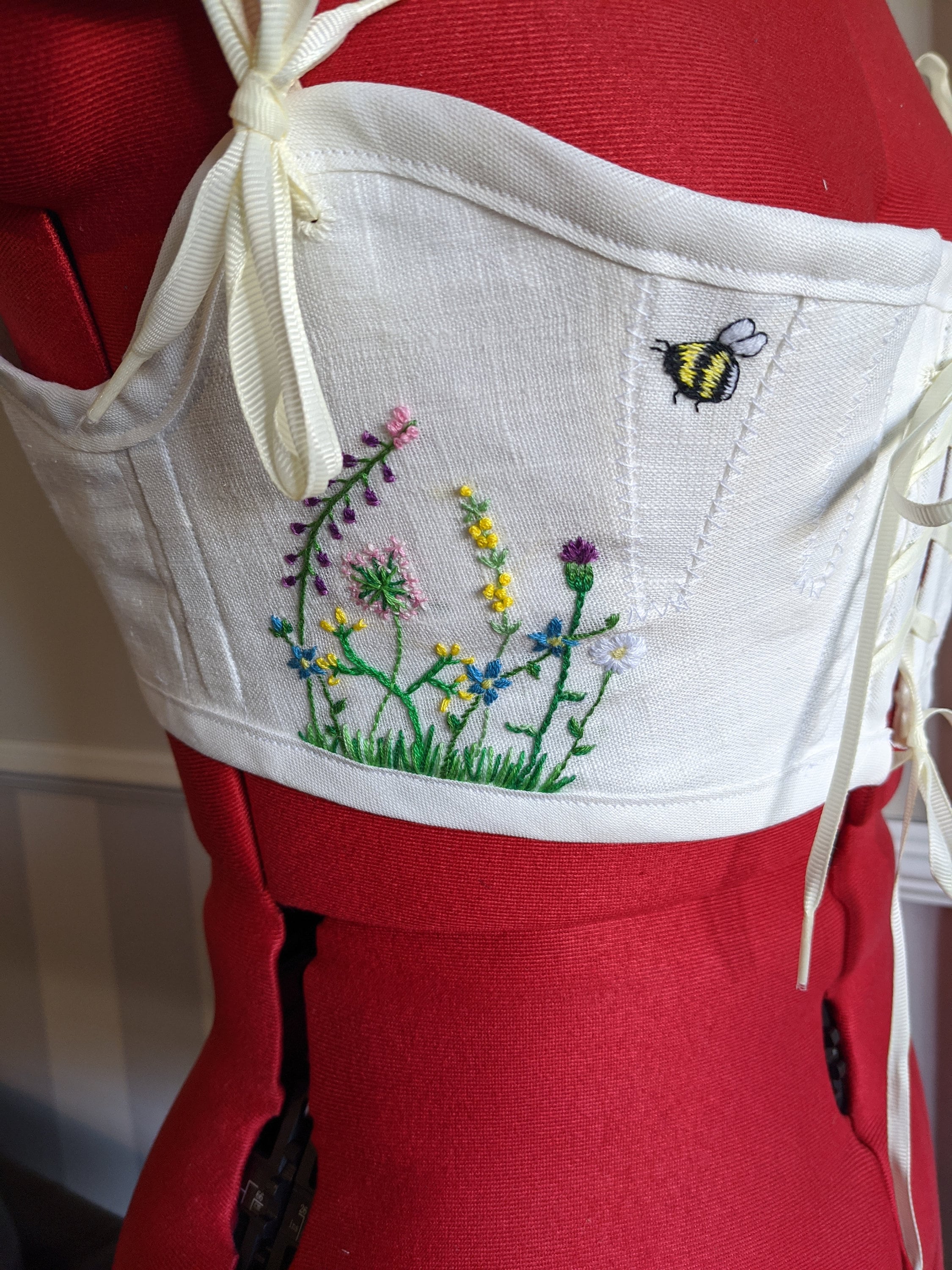 Regency Short Stays in Linen, Short Corset, Historical, Costume ...