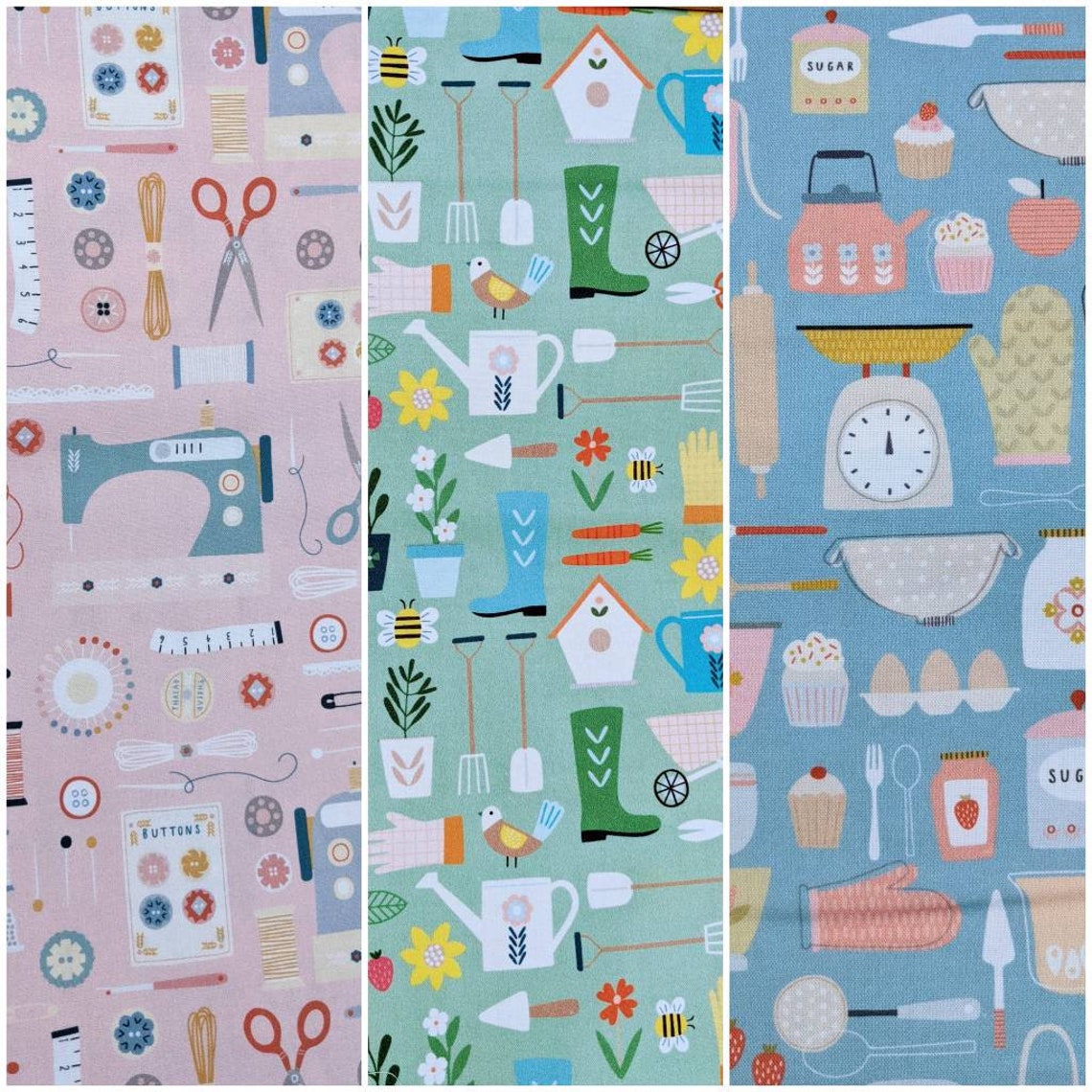 Dashwood Studio Hobbies Collection Fabric by the Metre Half | Etsy
