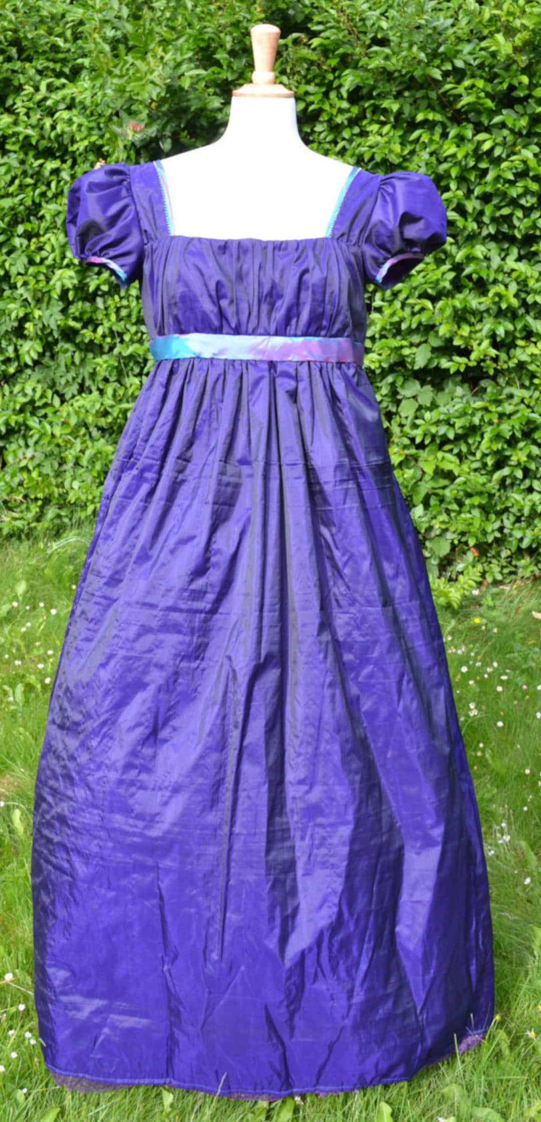 Handmade 100% Silk Regency Ball Gown, Made to Order, Georgian, Dress ...