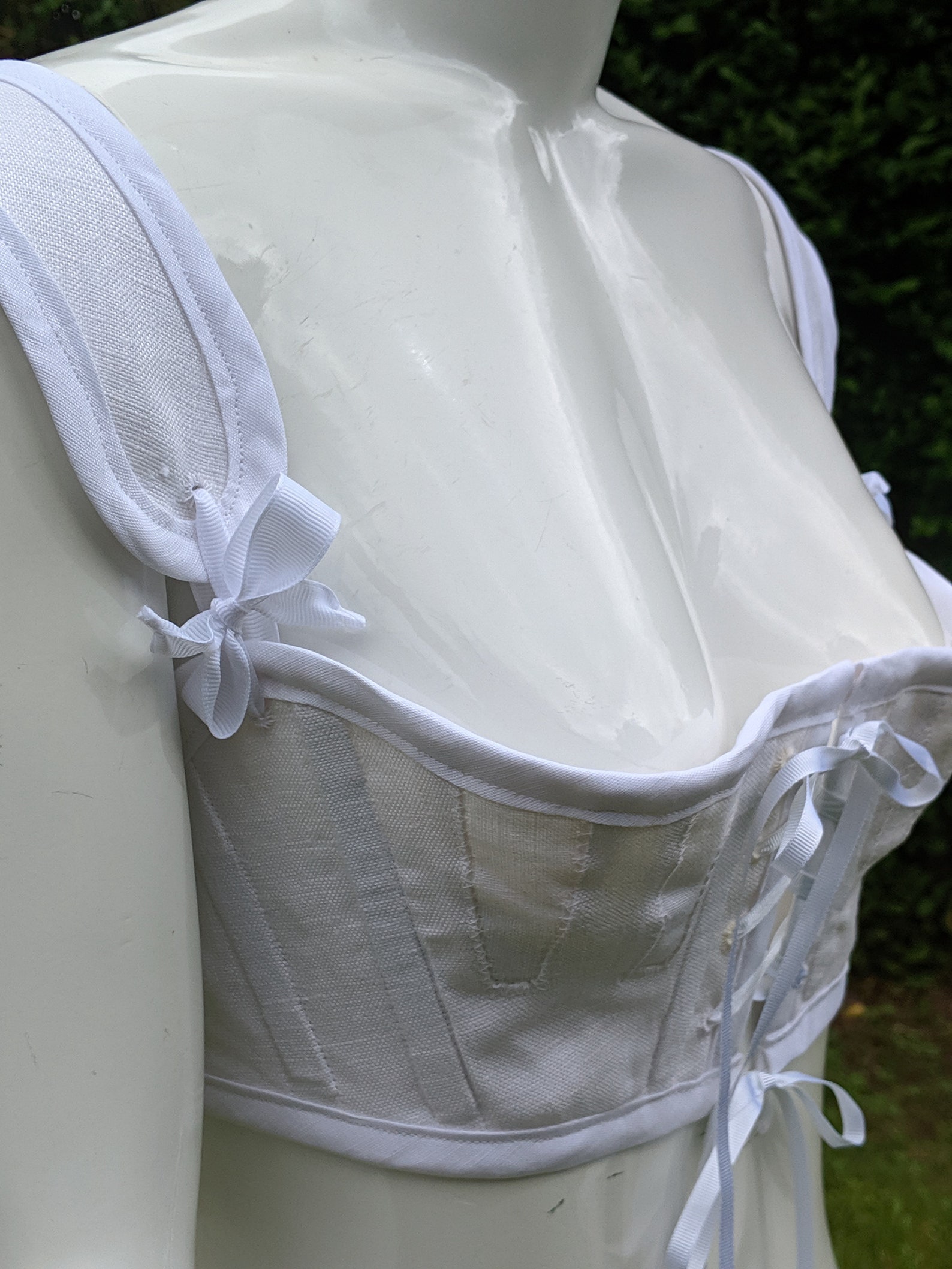 Regency Short Stays in Linen, Short Corset, Historical, Costume ...