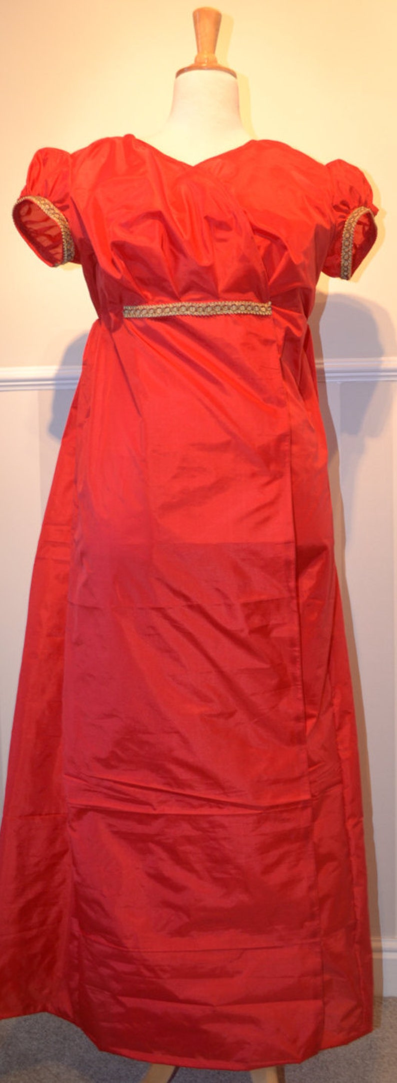 Handmade Regency 100% Silk Wrap Front Ball Gown, Made to Order ...