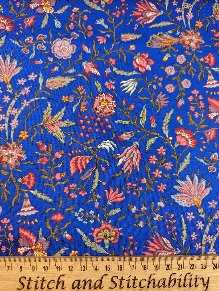 Dutch Heritage Blue 100% Cotton Fabric by the Metre, Half Metre or Fat ...