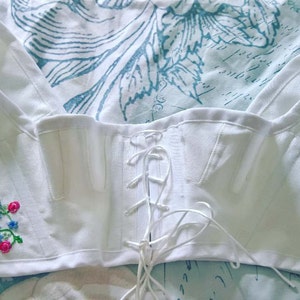 Regency Short Stays in Linen, Short Corset, Historical, Costume ...