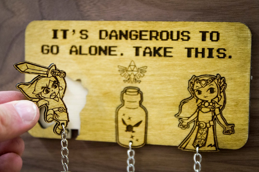 Legend of Zelda Inspired Modern | Wooden Keyring and Wall Mount | Laser ...