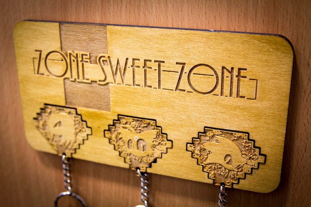 Zone Sweet Zone Inspired Lasercut & Engraved Keyring and Wall Mount - Etsy