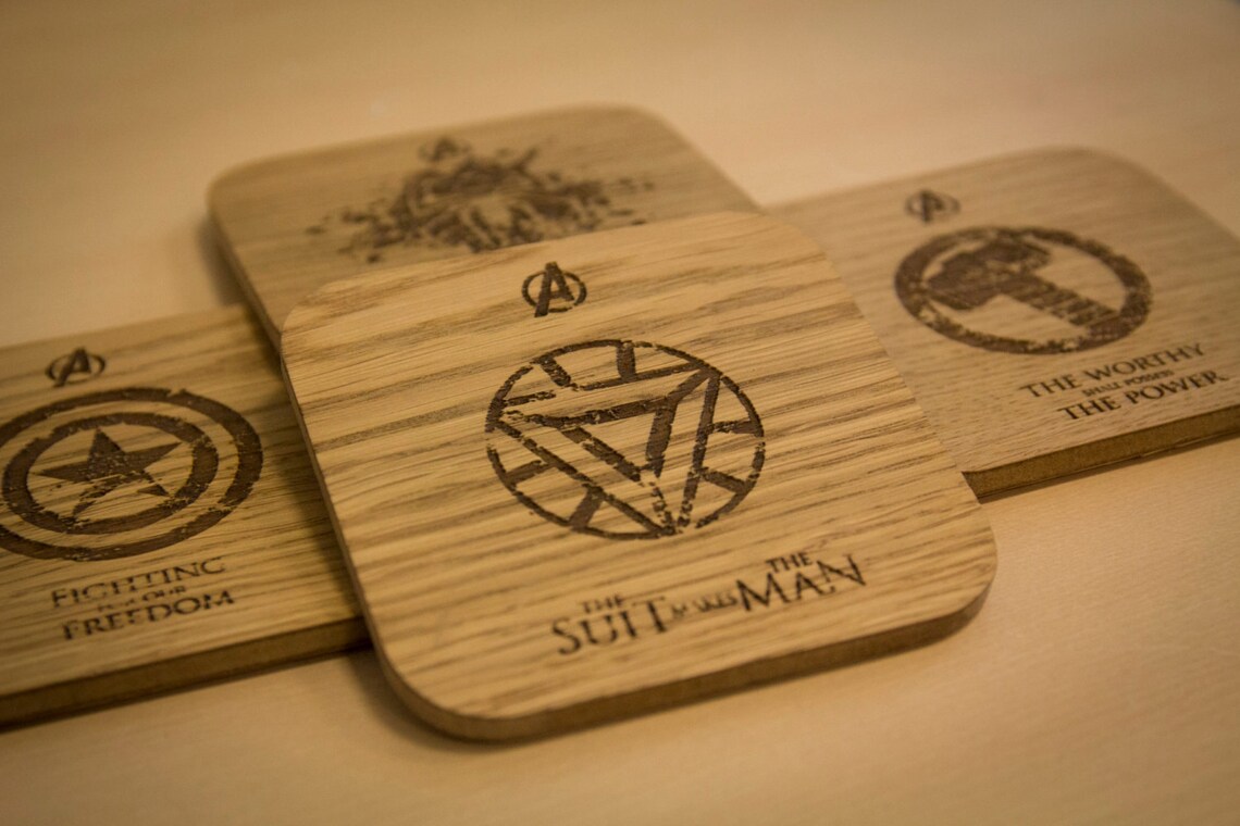 Comic Heroes Inspired Drinks Coasters Set of Four - Etsy