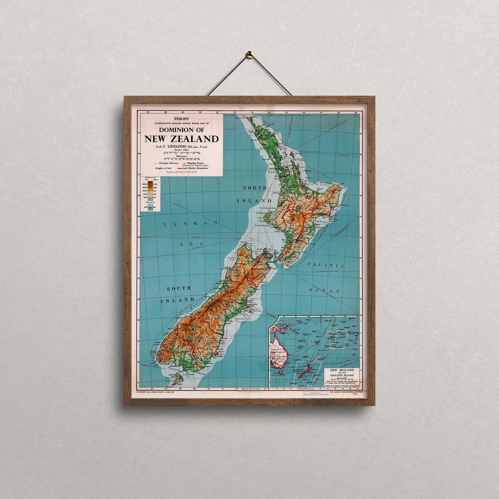 Vintage Map New Zealand Art Map Vintage Map Print Old Map - Etsy