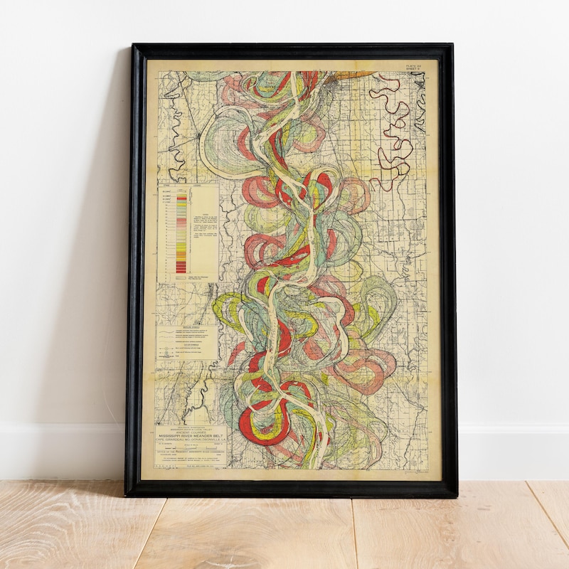 Harold Fisk Map - Etsy