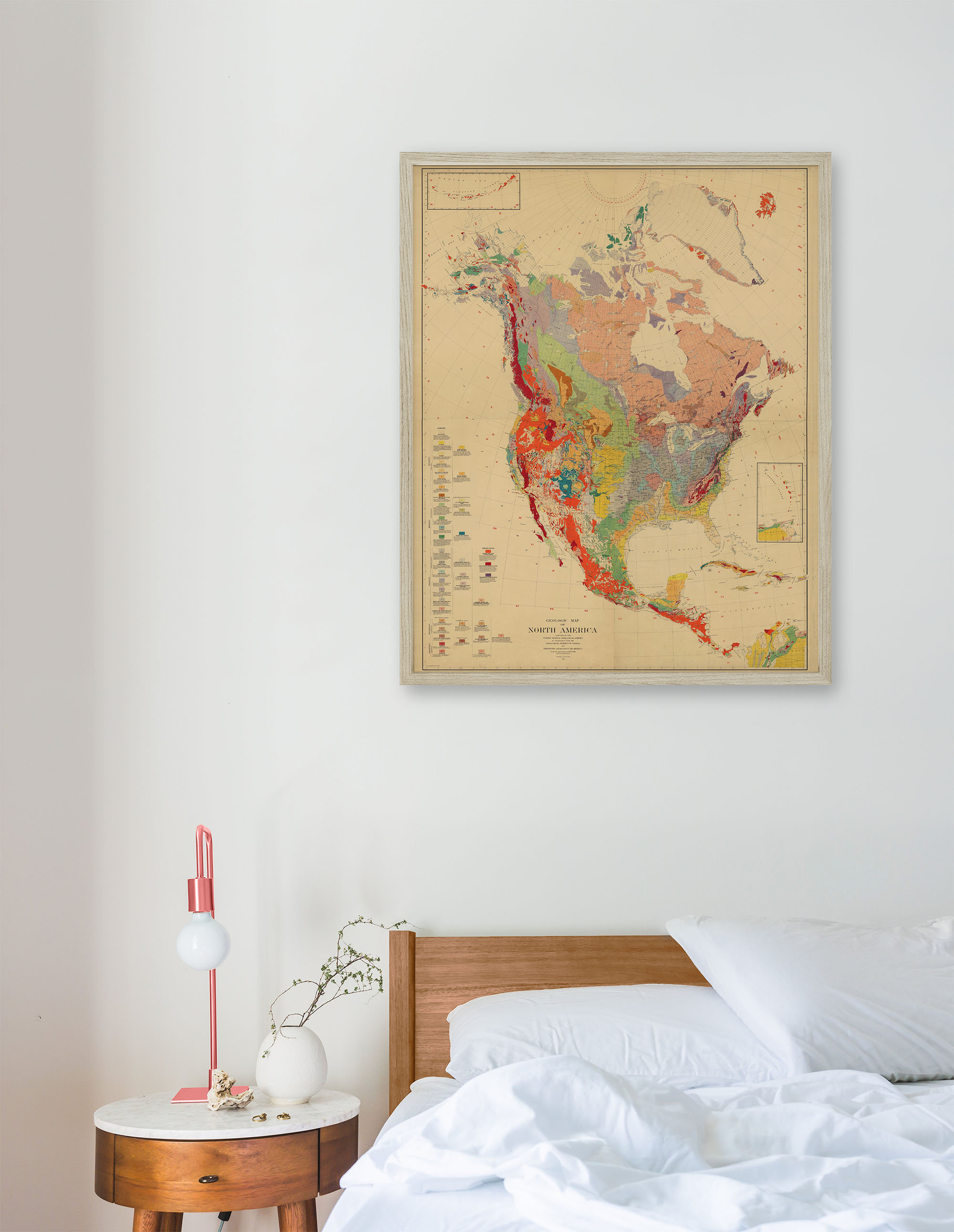 Vintage Geologic Map Geologic Map of North America Old - Etsy UK