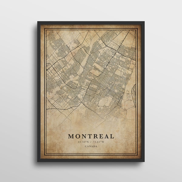 Montreal Map - Etsy Canada