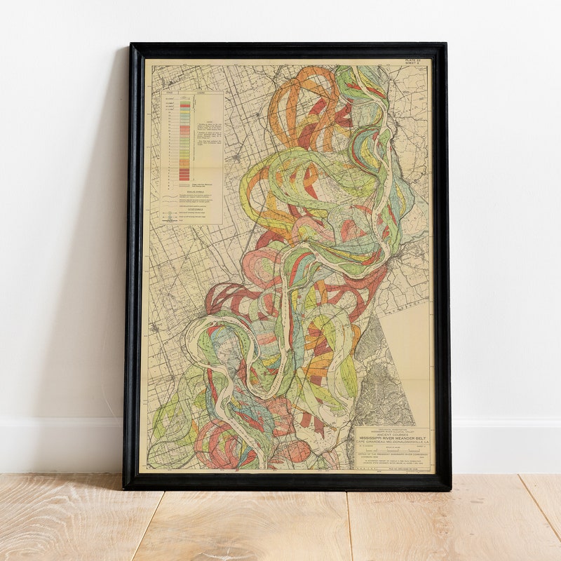 Harold Fisk Map - Etsy