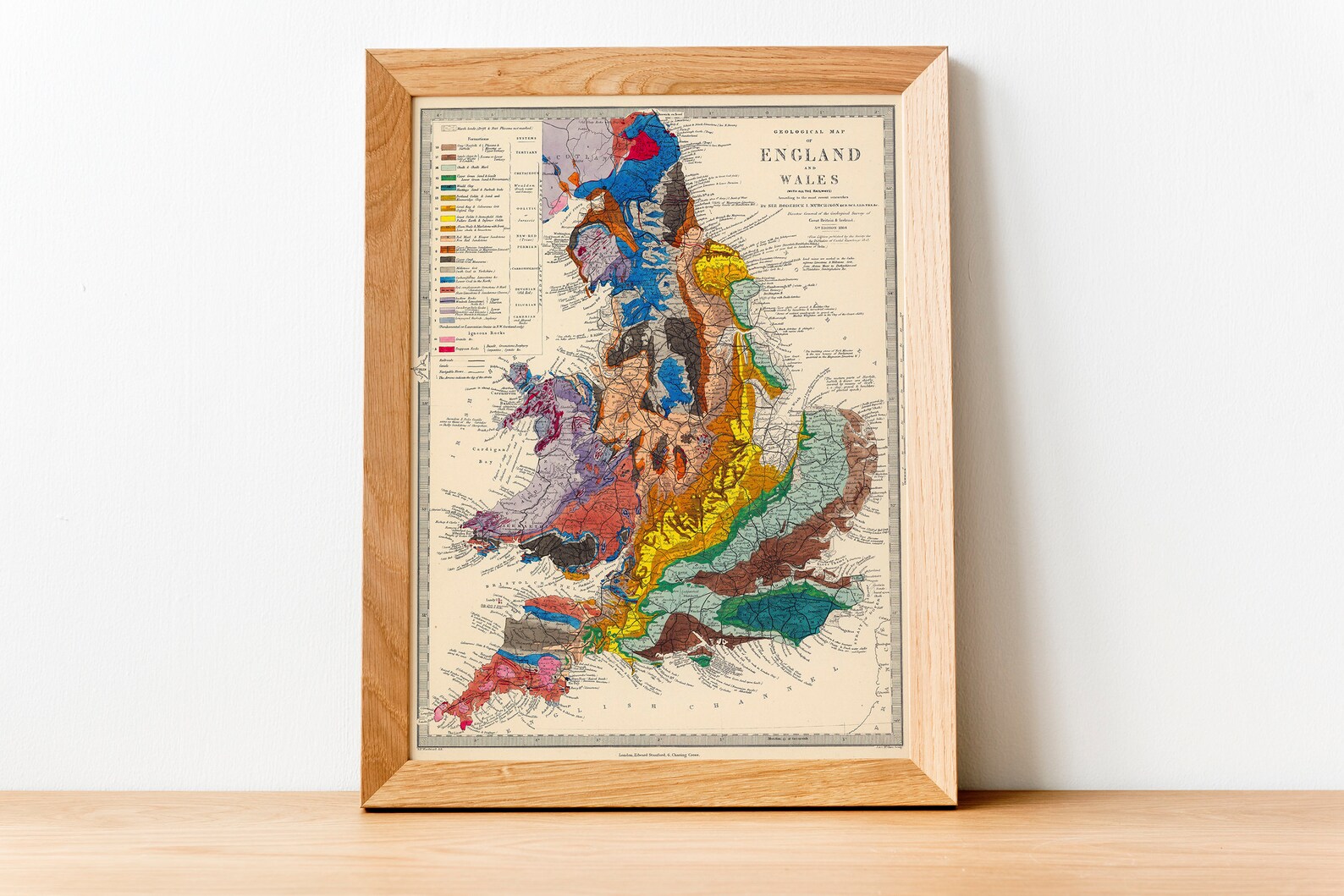 Geologic Map, Geologic Map of England and Wales, Old Geological Map ...