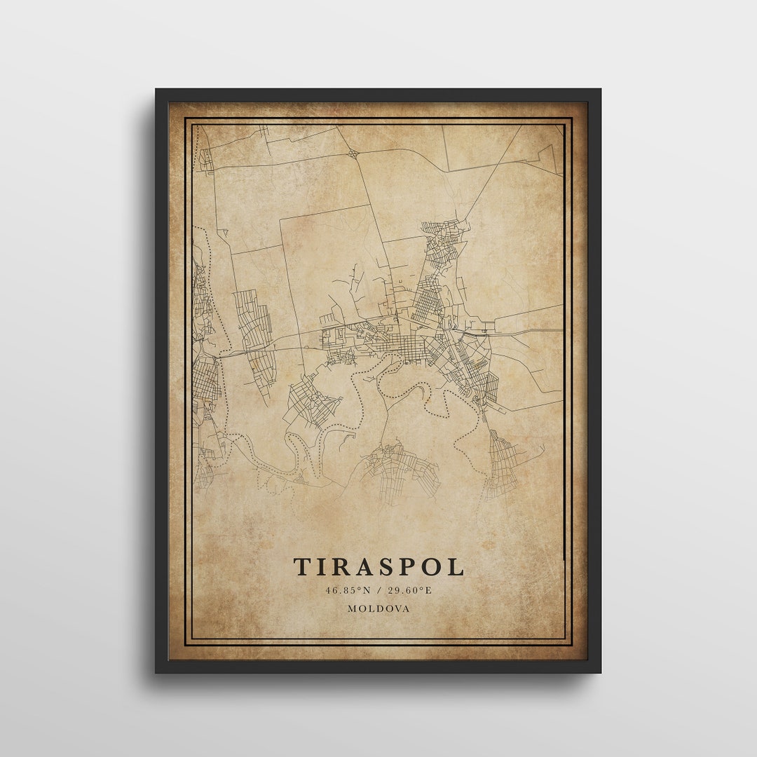 Tiraspol Map Moldova Tiraspol Map Print Tiraspol Map Art - Etsy