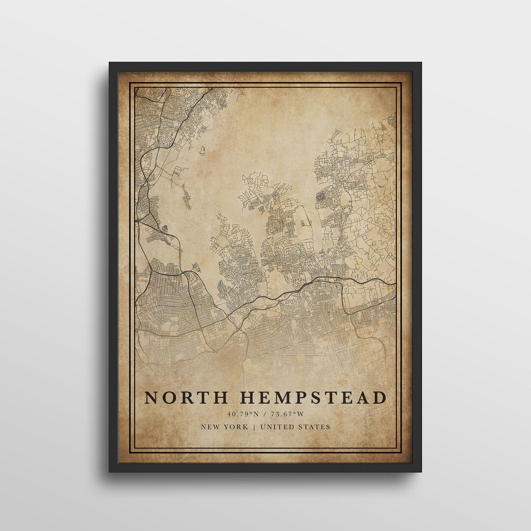 North Hempstead Map New York North Hempstead Map Print - Etsy
