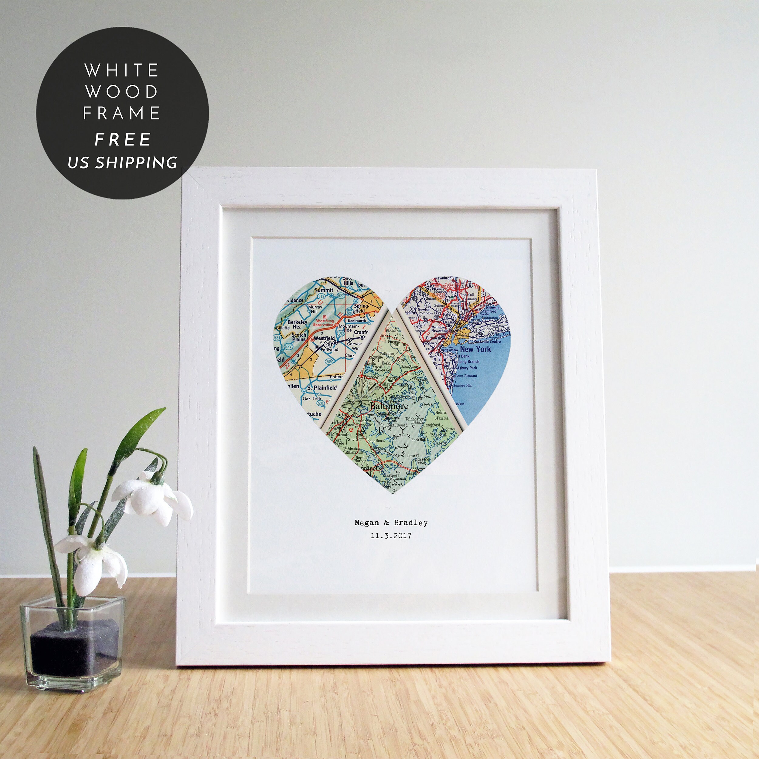 Heart Map Art Map Heart Heart Map Print Personalized Map - Etsy