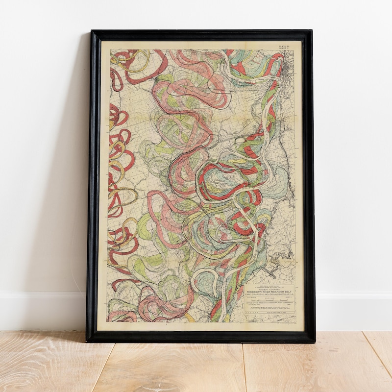 Harold Fisk Map - Etsy