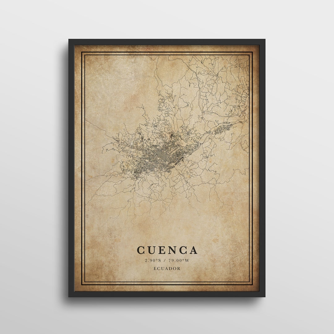 Cuenca Map Ecuador Cuenca Map Print Cuenca Map Art Cuenca - Etsy