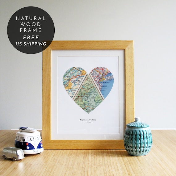 Heart Map Art Map Heart Heart Map Print Personalized Map - Etsy
