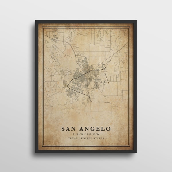 San Angelo Map - Etsy