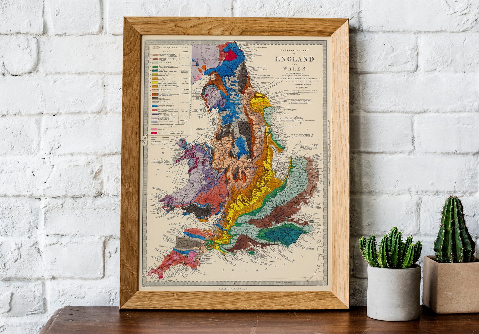 Geologic Map, Geologic Map of England and Wales, Old Geological Map ...