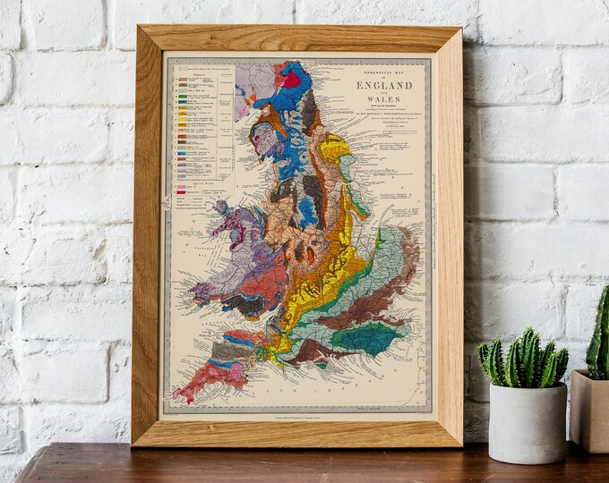 Vintage Geologic Map Geologic Map of North America Old - Etsy