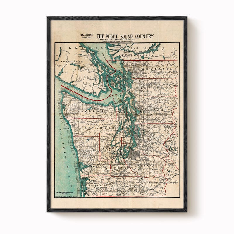 Artwork Puget Sound - Etsy UK
