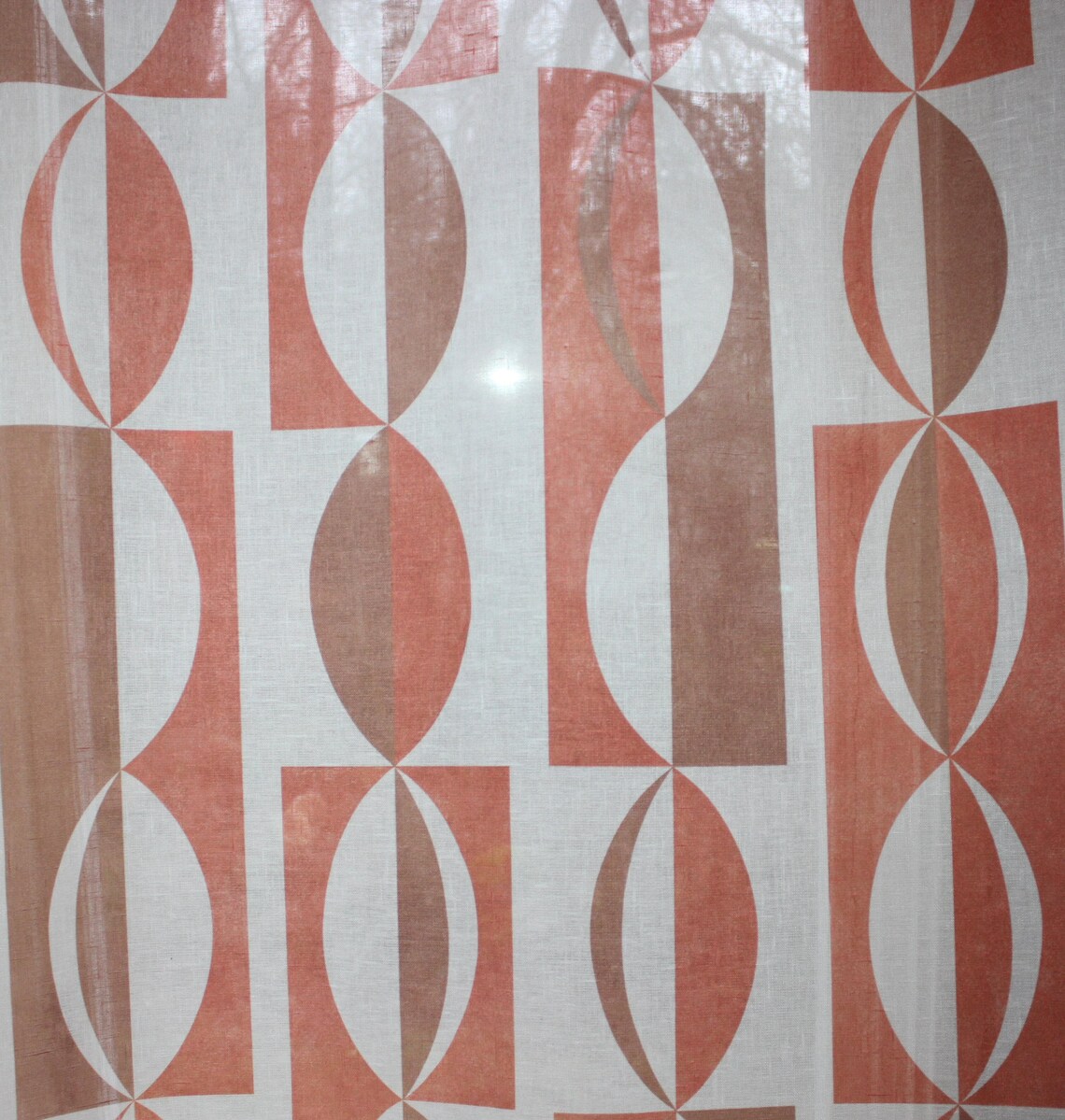 Fabulous Vintage White Fabric Geometric Pattern. Textile Craft - Etsy