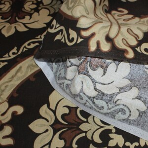 Vintage Mid Century Modern Dark Brown Fabric Medallion Pattern - Etsy