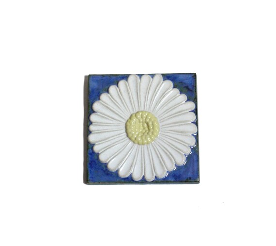 Floral Vintage Mid Century Modern Wall Hanging Plaque Tile - Etsy