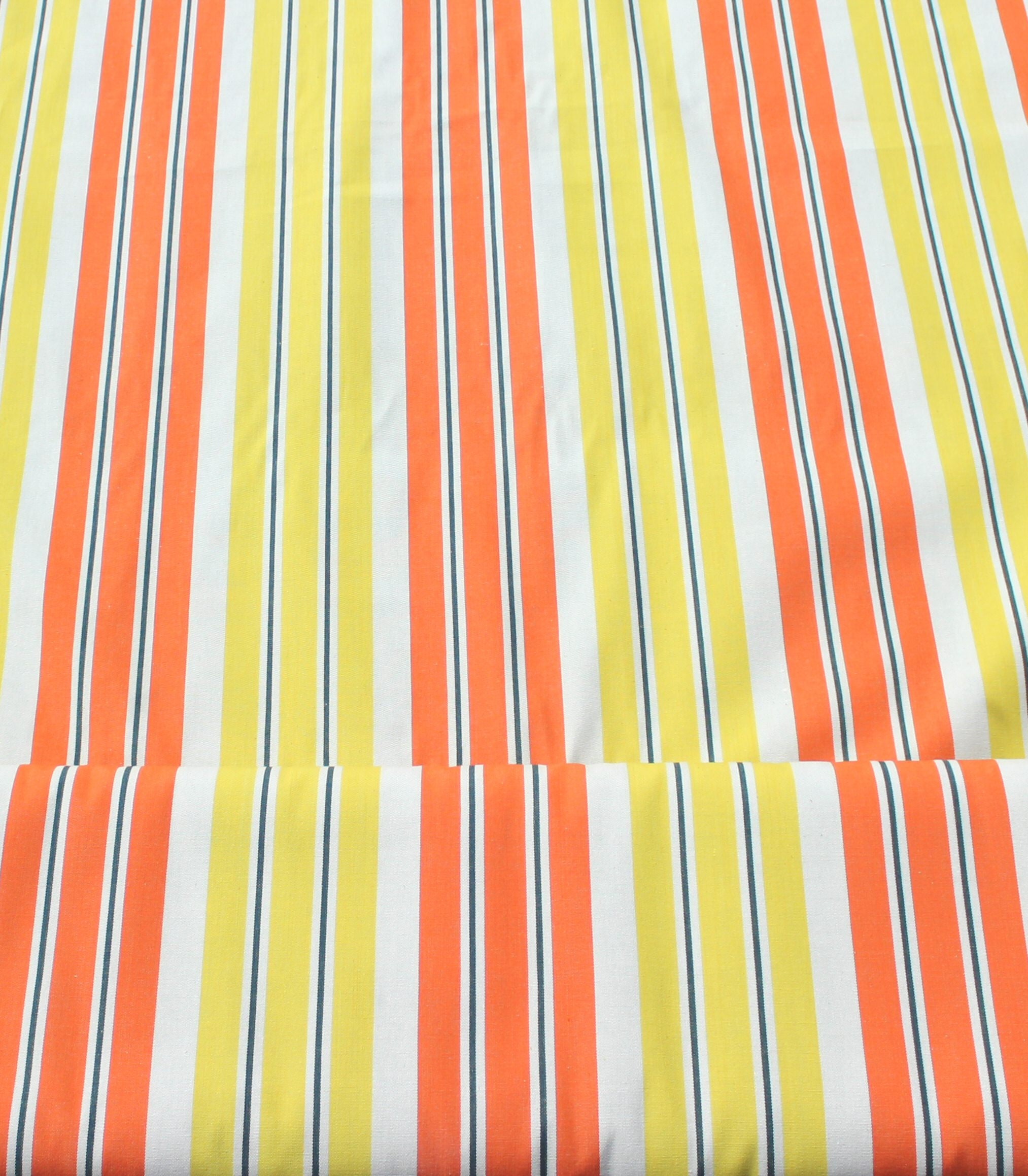 Vintage Mid Century Modern 50s Retro Striped HQ Fabric Textile - Etsy