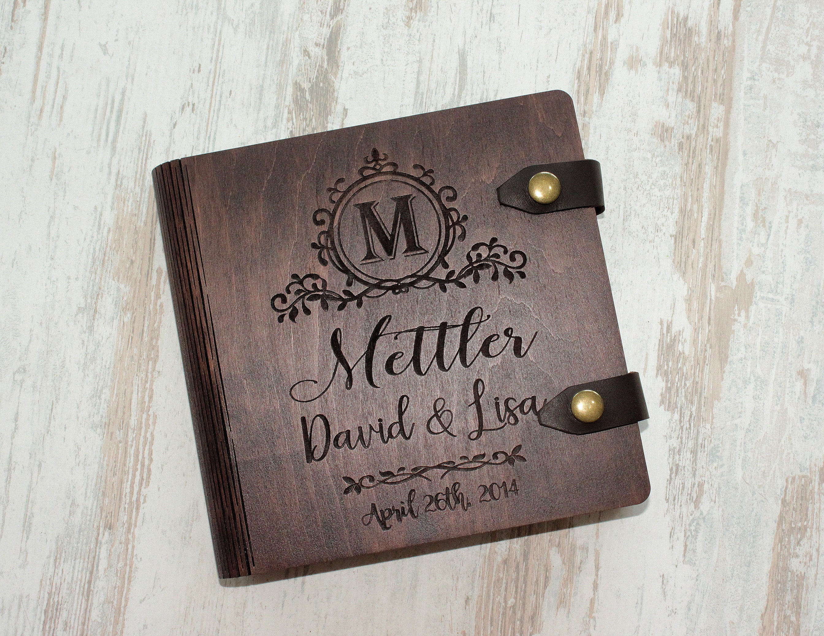 Monogram Photo Box Personalized Wedding Album Box Photo | Etsy