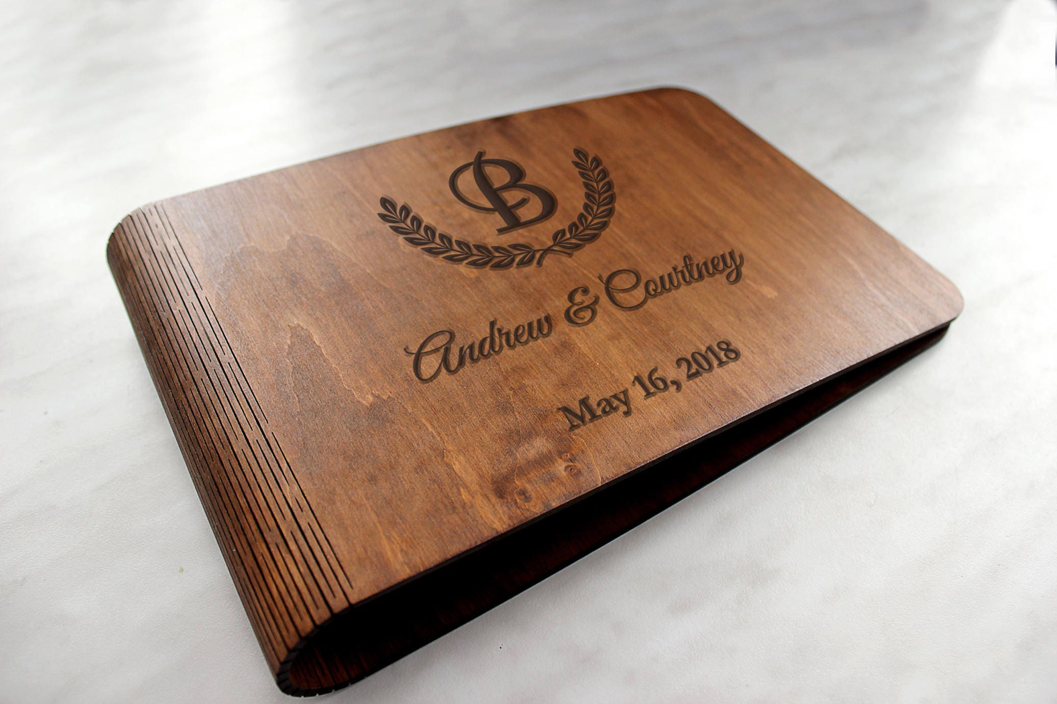 Personalized Monogram Photo Album Photo Guest Book Family | Etsy