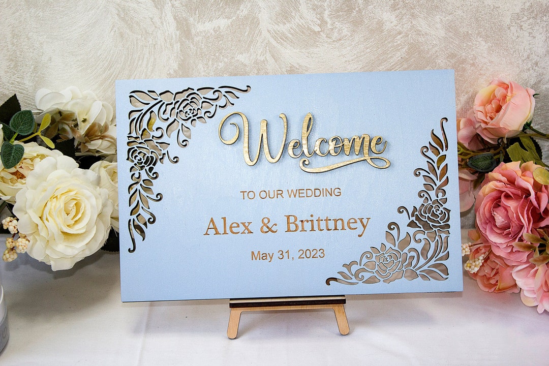3D Wedding Welcome Sign, Wooden Wedding Decor, Welcome to Our Forever ...